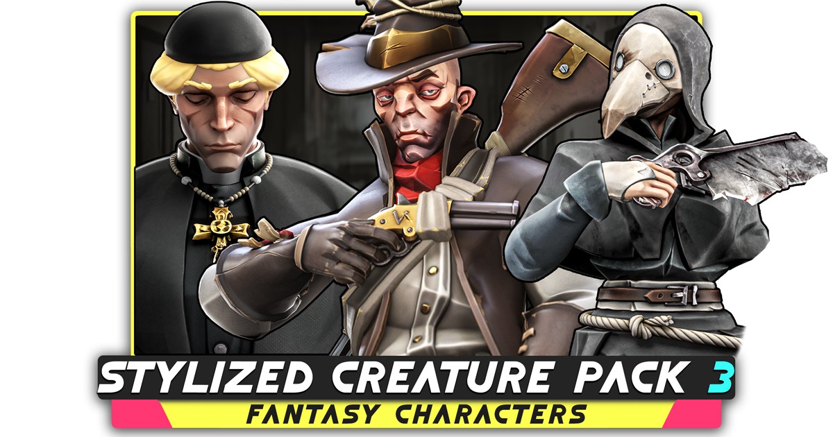 3 in 1 - Creature Pack 3 - Cleric Priest - Nurse Plague - Monster ...