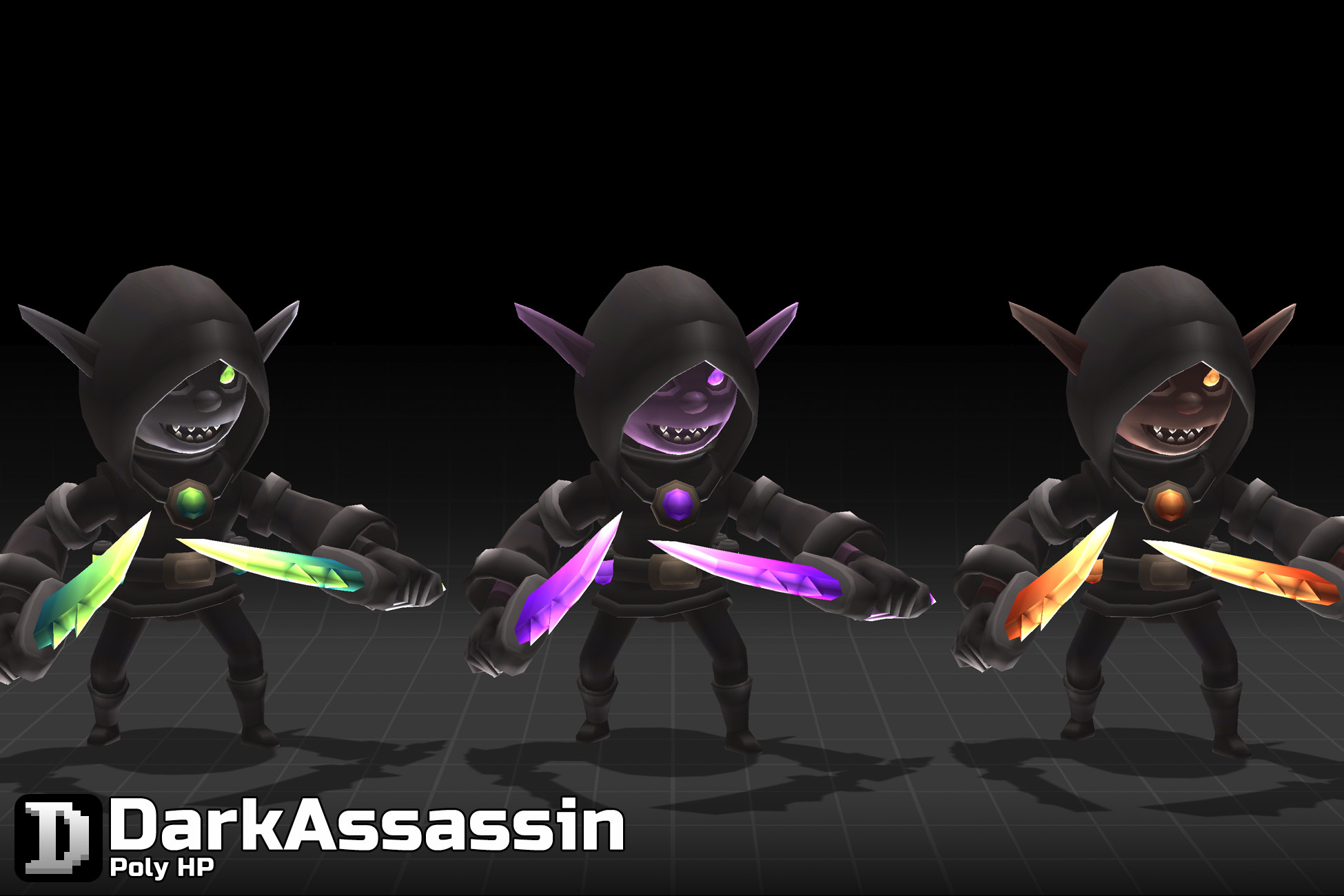 Poly HP - DarkAssassin | 캐릭터 | Unity Asset Store