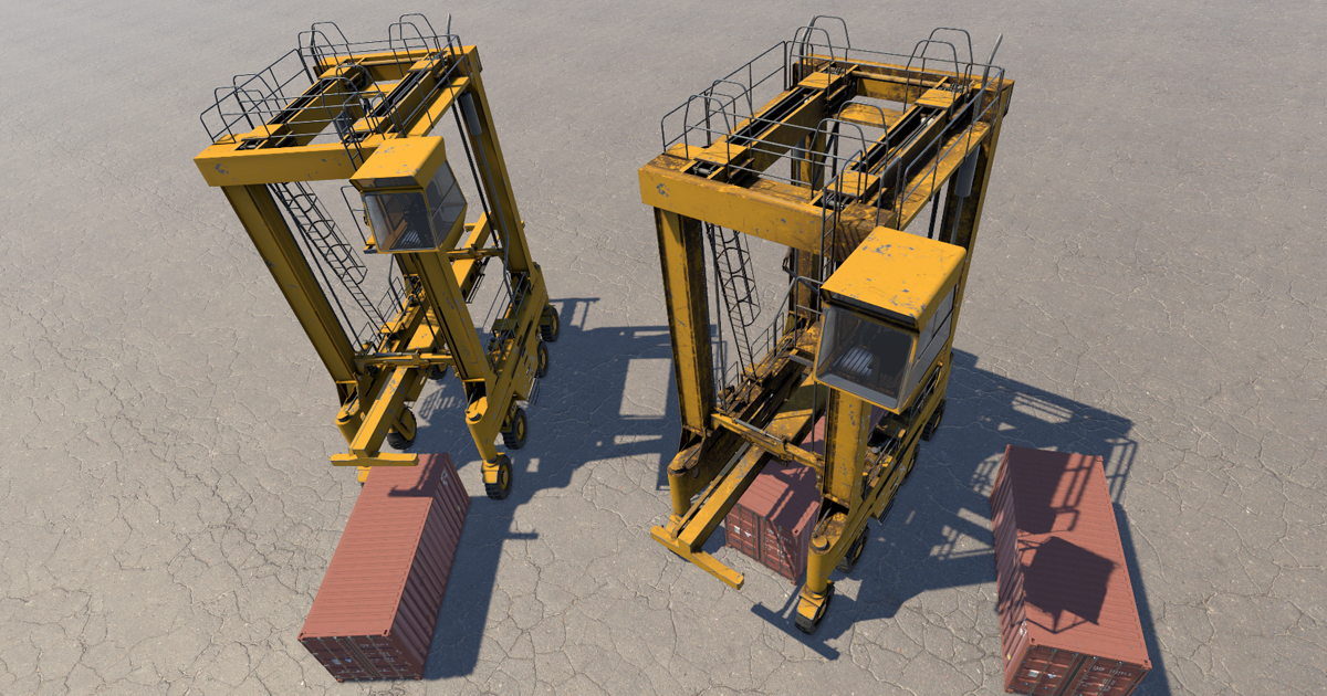 Straddle Crane | 3D Industrial | Unity Asset Store