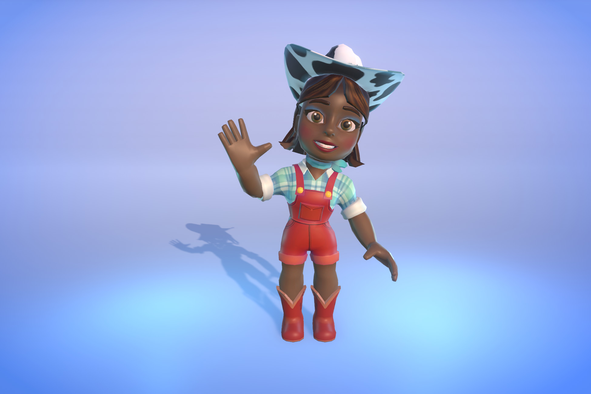 Cartoony Peasant Girl - Rigged Low Poly | 3D Characters | Unity Asset Store