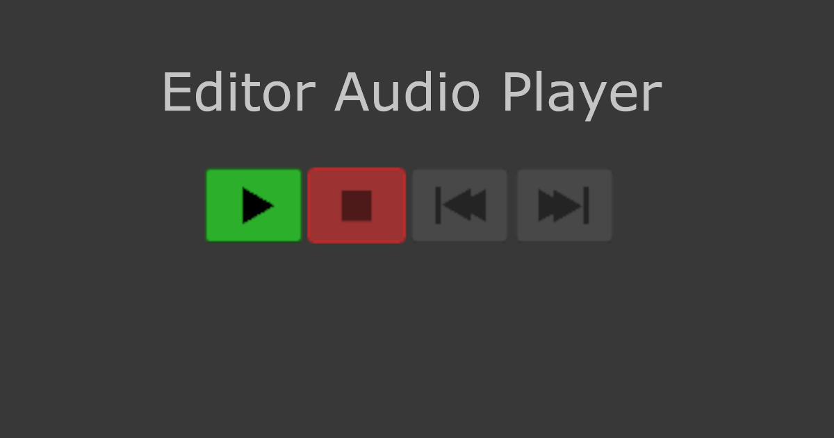 Editor Audio Player | Audio | Unity Asset Store