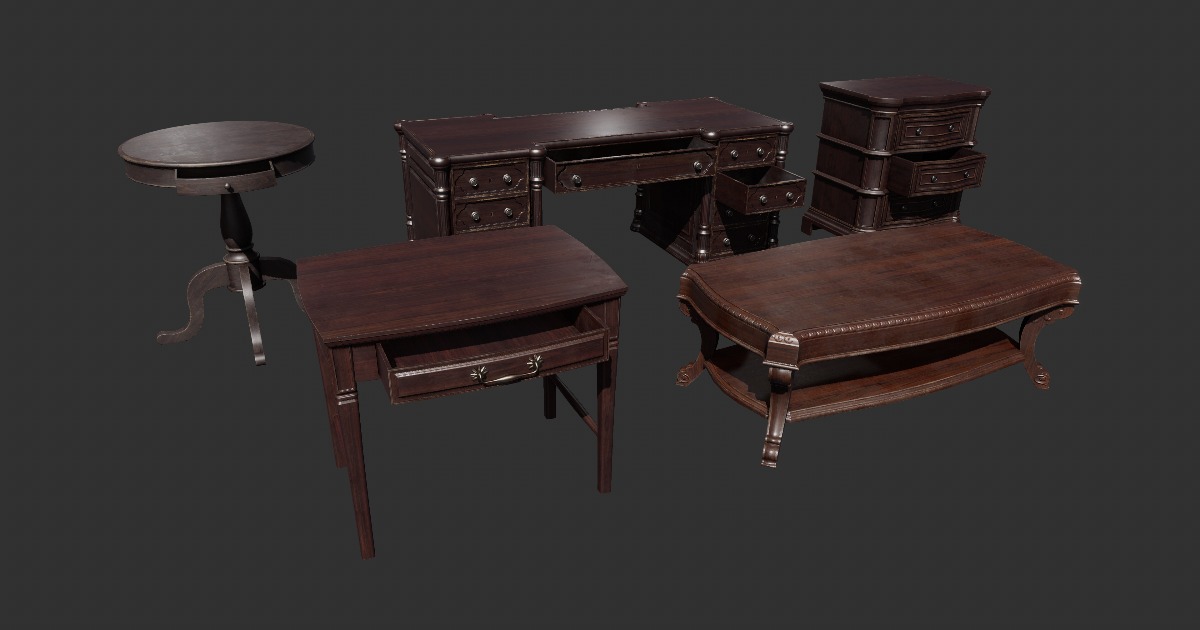 PBR Desks and Tables | 3D Props | Unity Asset Store