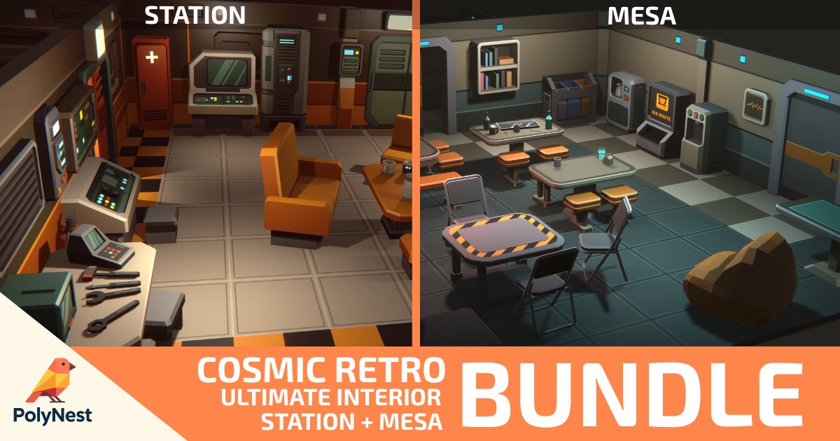 Cosmic_Retro_Props_Bundle | 3D Sci-Fi | Unity Asset Store