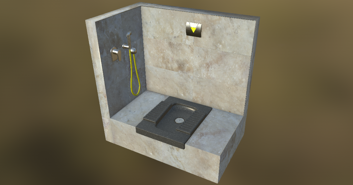 Squat Toilet Pack PBR | 3D 인테리어 | Unity Asset Store