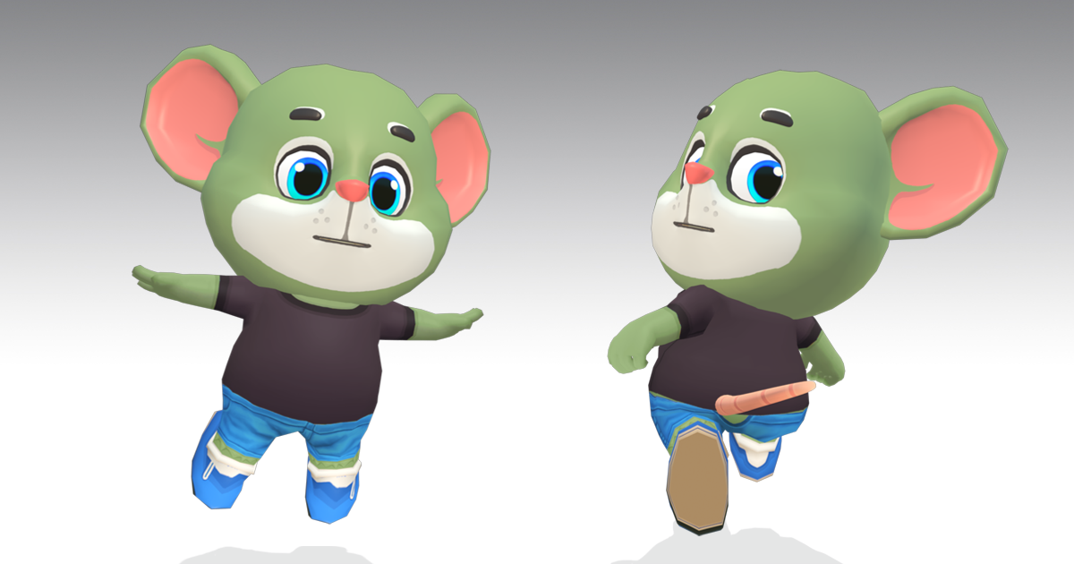 Mouse Rat Rodent Green Animated | 3D 动物 | Unity Asset Store