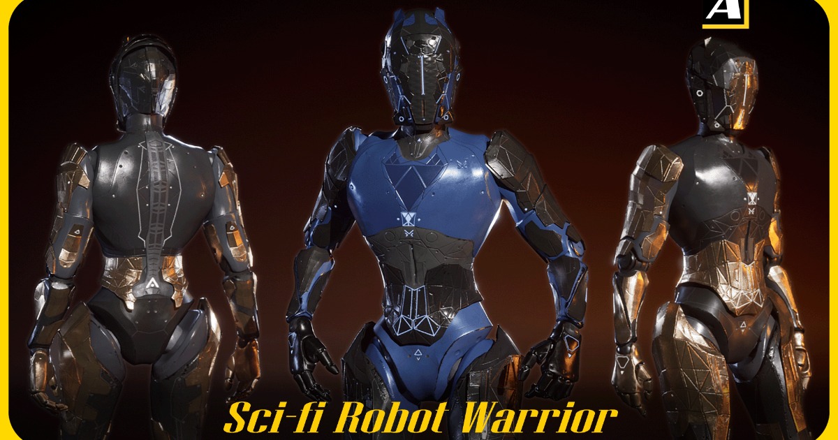 High Quality Sci Fi Robot Warrior キャラクター Unity Asset Store