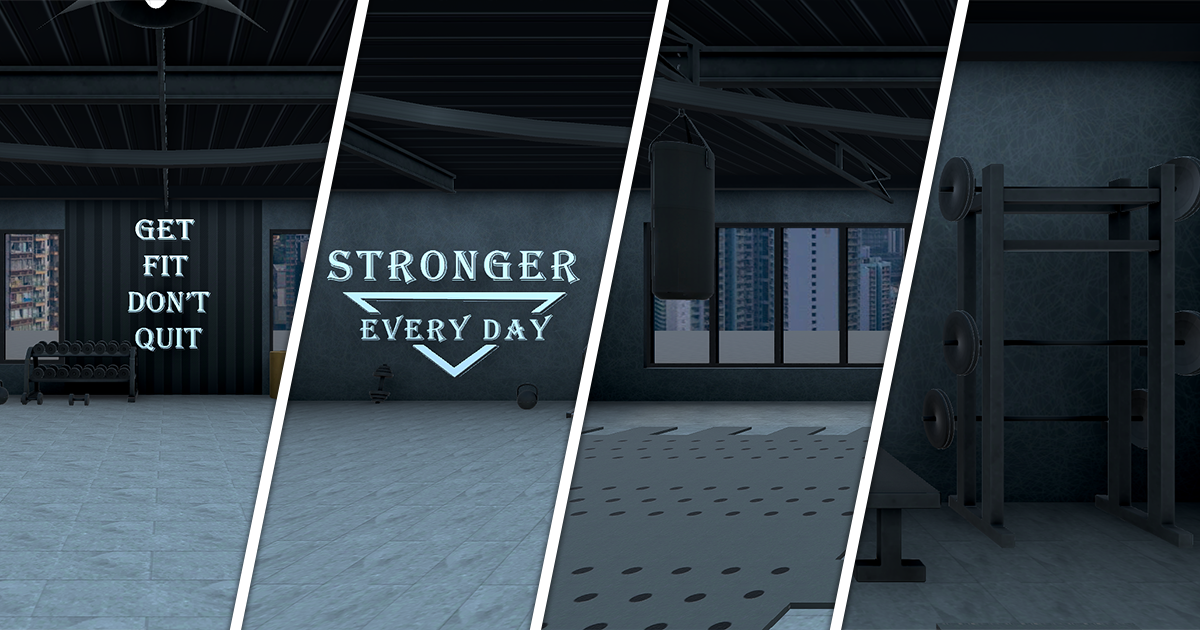 Gym & Fitness Club 3D Environment | Realistic Interior Pack for Unity ...