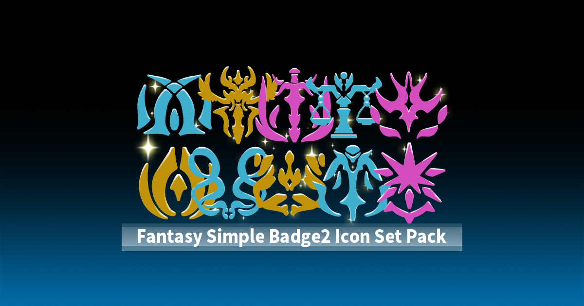 Fantasy Simple Badge2 Icon Set Pack | 2D Icons | Unity Asset Store