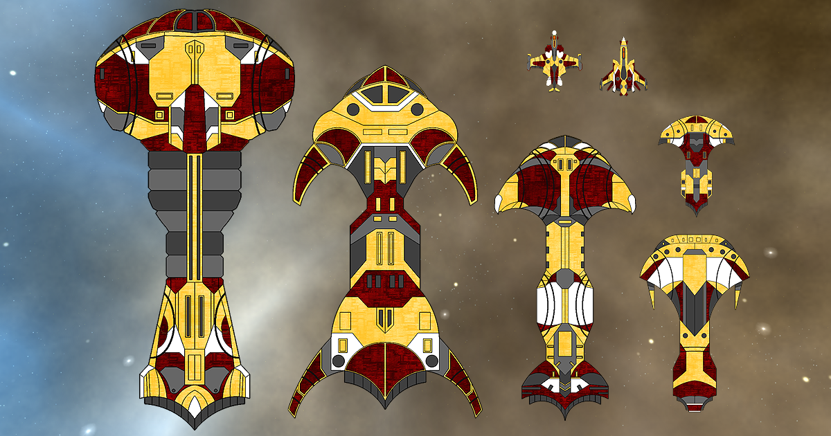 2D Spaceship Fleet: Sunari Matriarchate | 2D Environments | Unity Asset ...