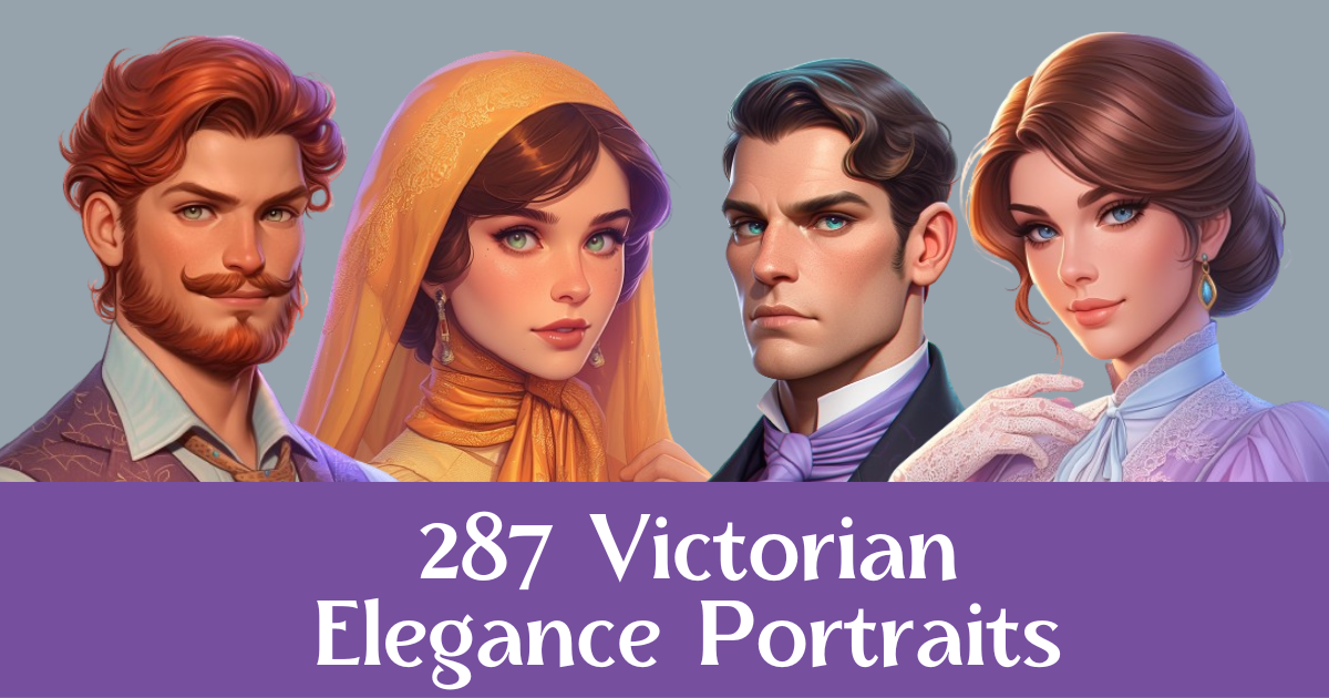 Victorian Elegance NPC Portraits - 287 Transparent 2D Characters | 2D ...