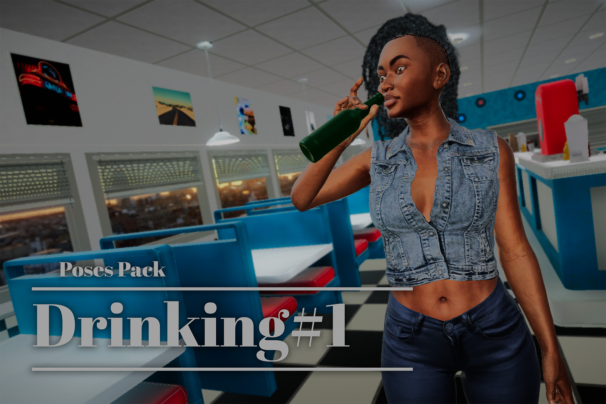 Poses Pack: Drinking #1 | 3D アニメーション | Unity Asset Store
