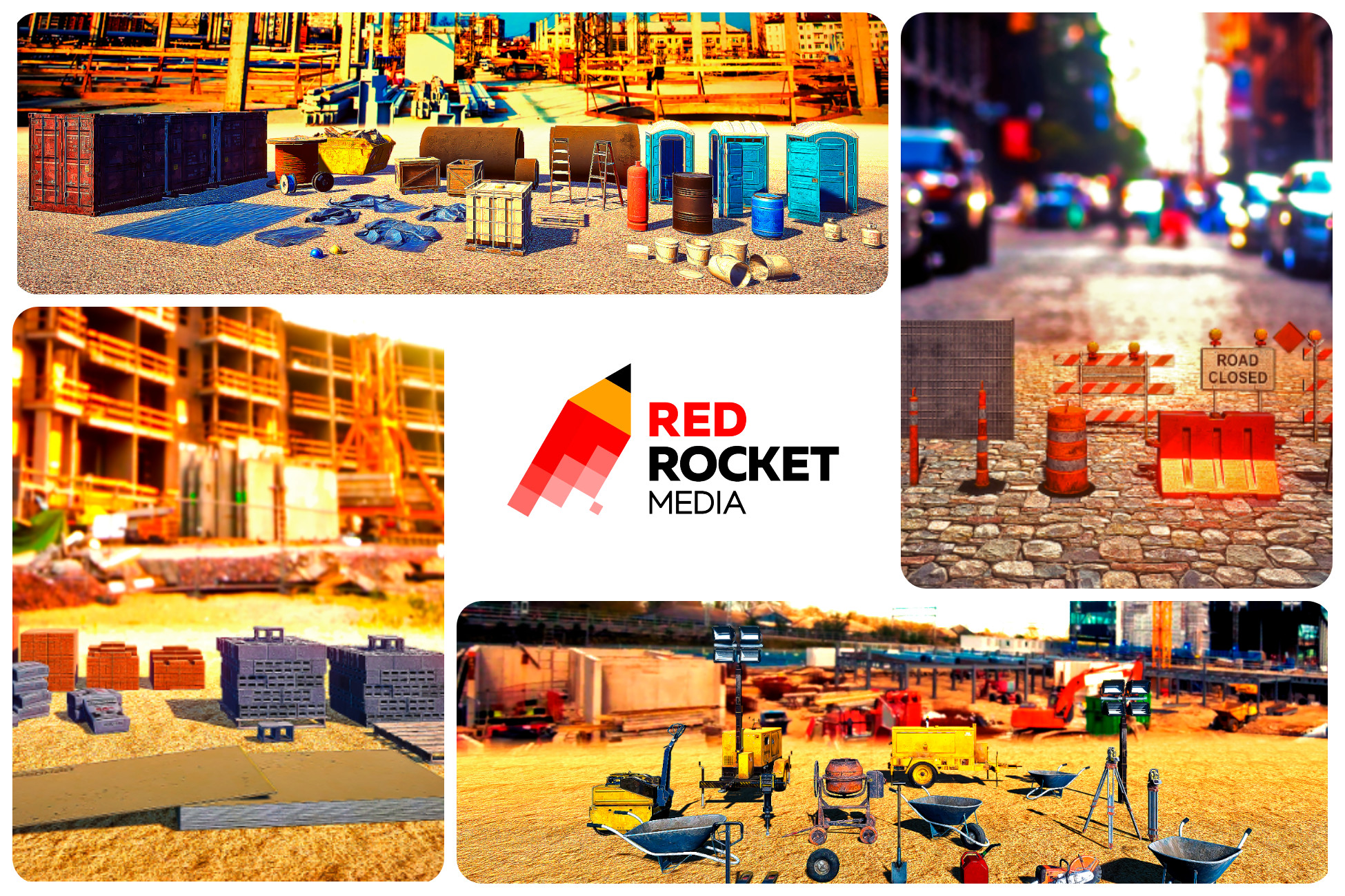 Realistic Construction Props | 3D 도시 | Unity Asset Store