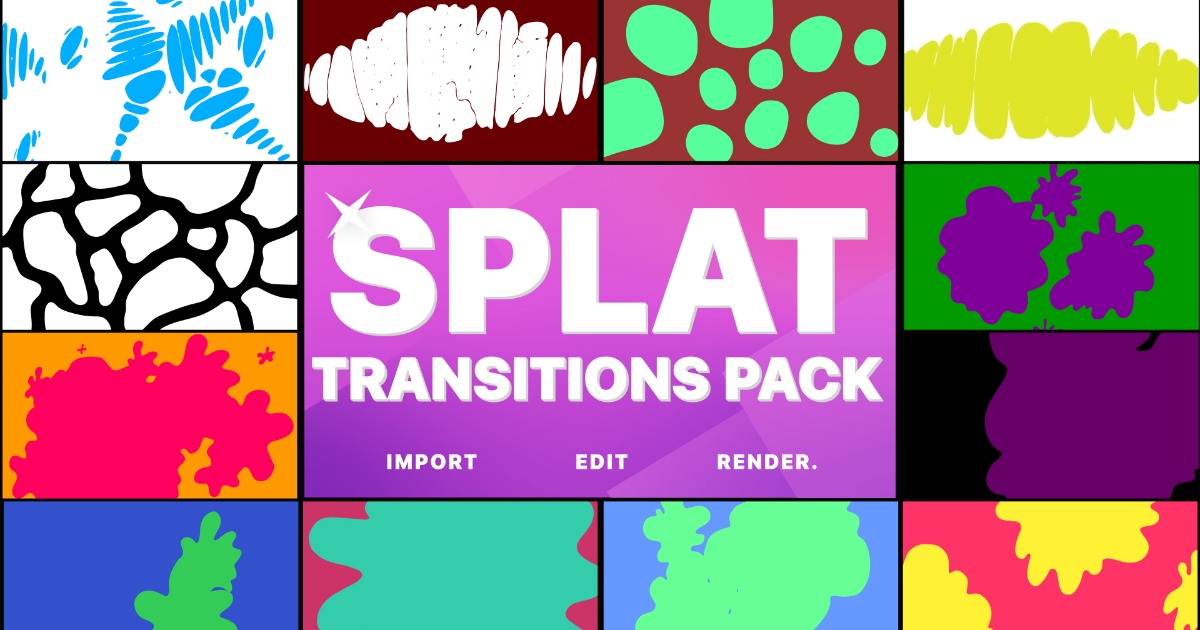 Colorful Splat Transitions (03.05.2022) | 2D Textures & Materials ...