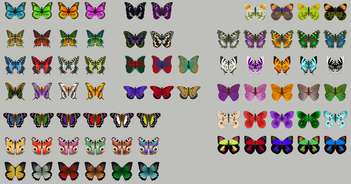 73 animated butterflies | Characters | Unity Asset Store