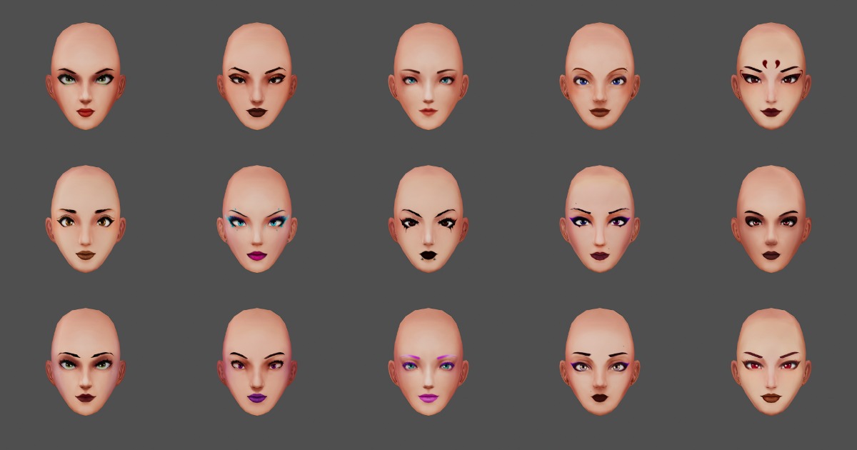 Heads - Female | 3D Characters | Unity Asset Store