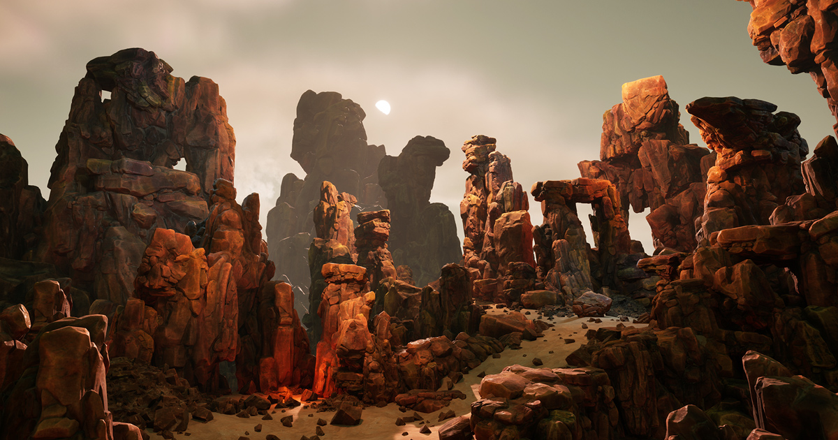 Red rocks | 3D Dungeons | Unity Asset Store