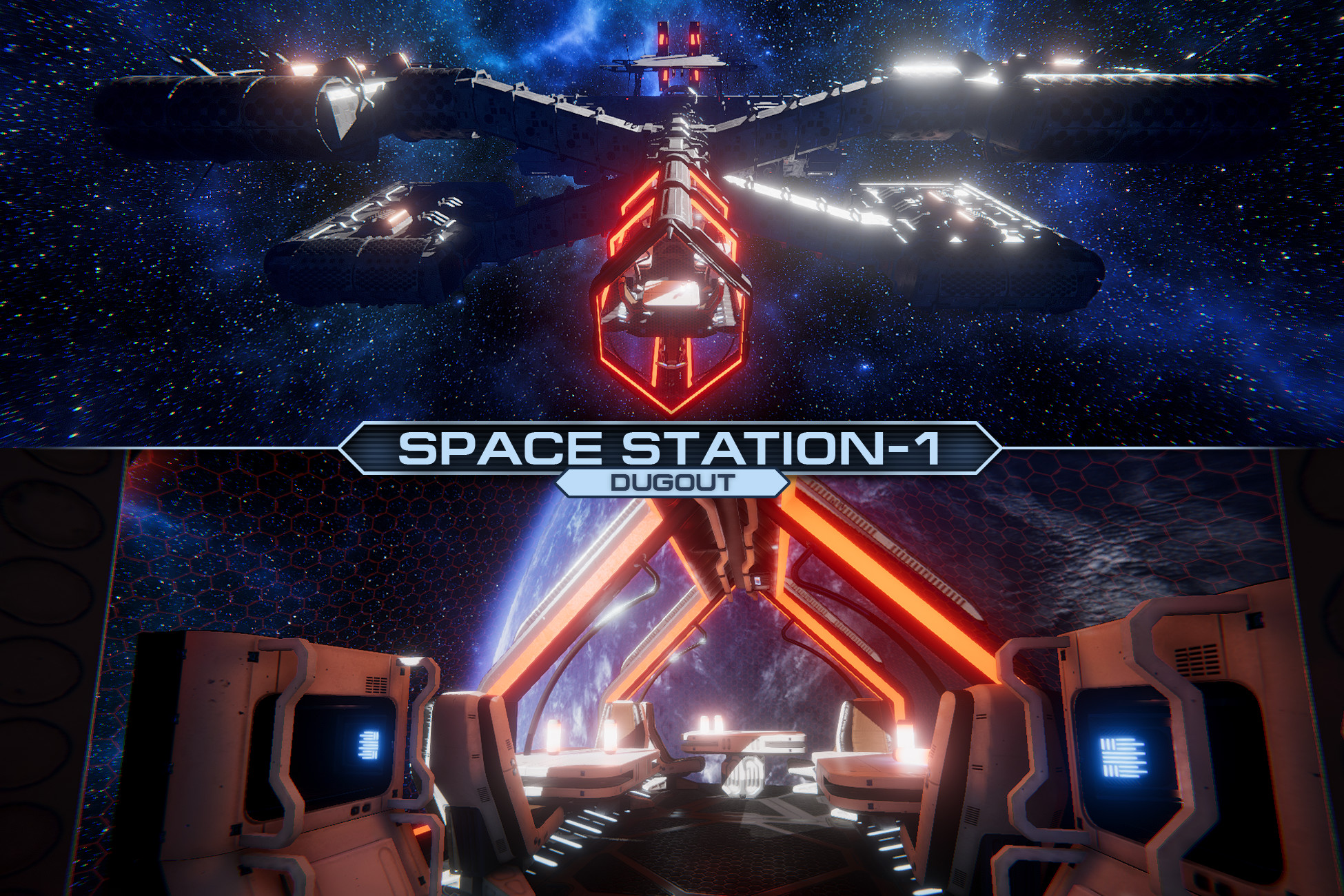 Sci-Fi Heavy Station Set SPACE STATION-1 | 3D Sci-Fi | Unity Asset Store