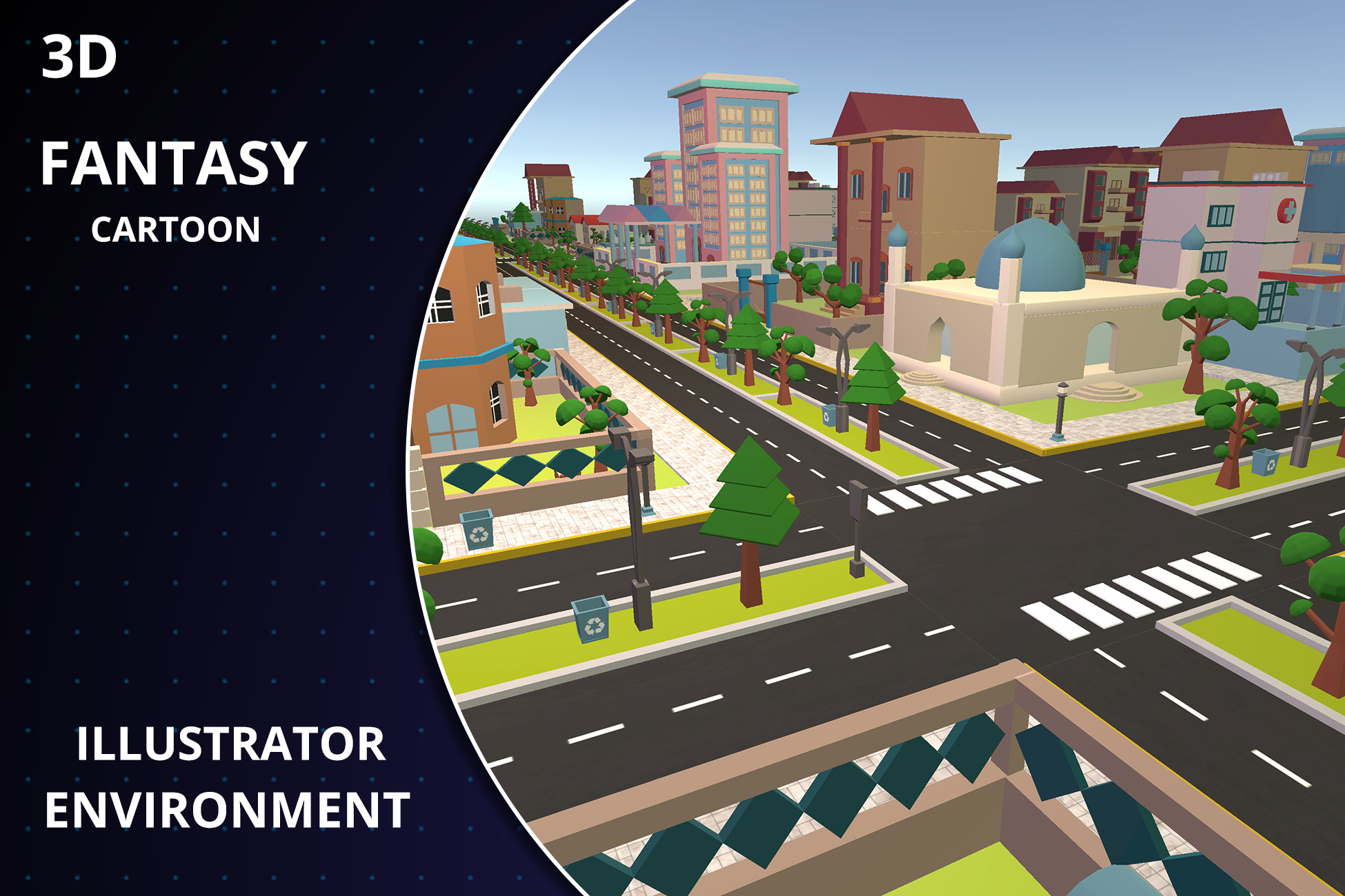 3D Fantasy Cartoon City Environment | 3D 판타지 | Unity Asset Store