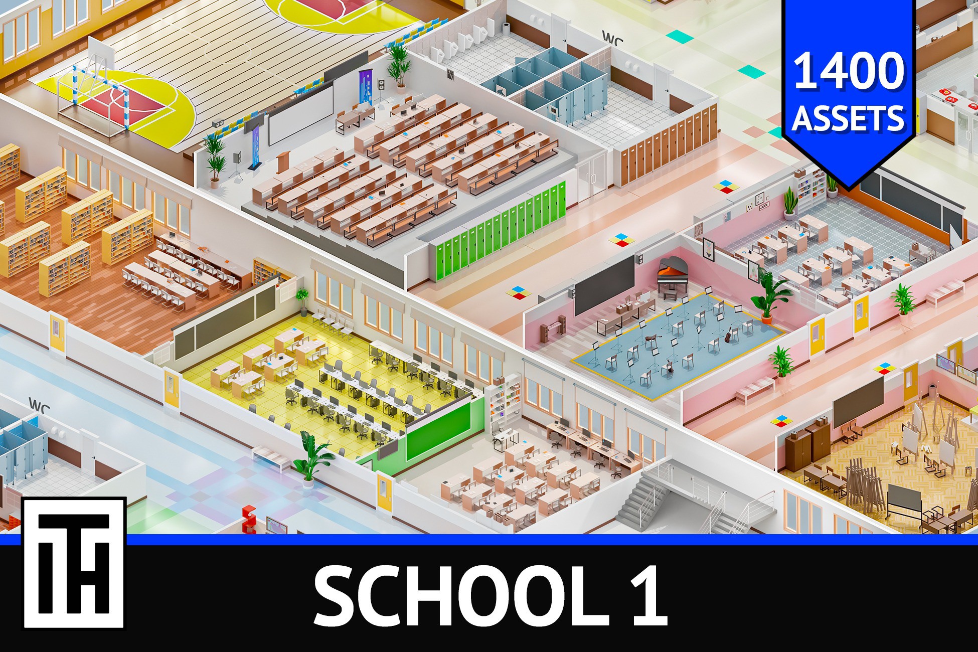 School 1 | 3D Interior | Unity Asset Store