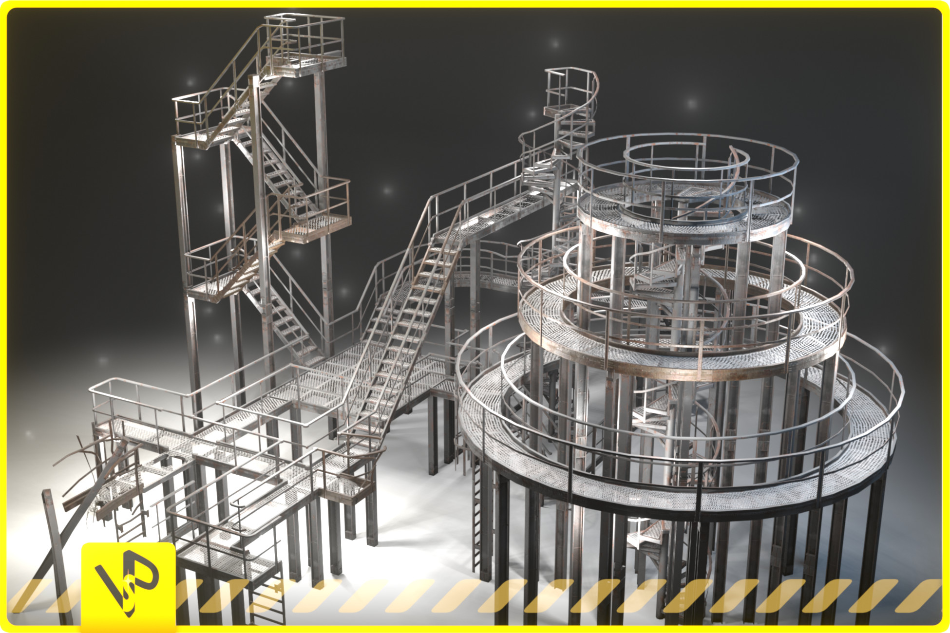 Stairs pack | 3D Industrial | Unity Asset Store