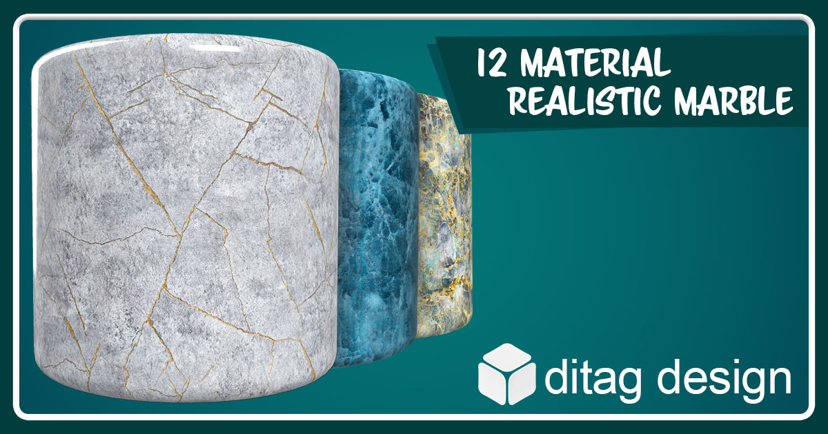 Realistic Marble Materials - Customizable 4K PBR Shader Bundle Vol.03 ...