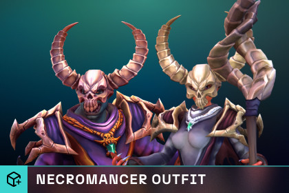 Stylized Fantasy Necromancer Outfit | Unity AssetStore Price down ...