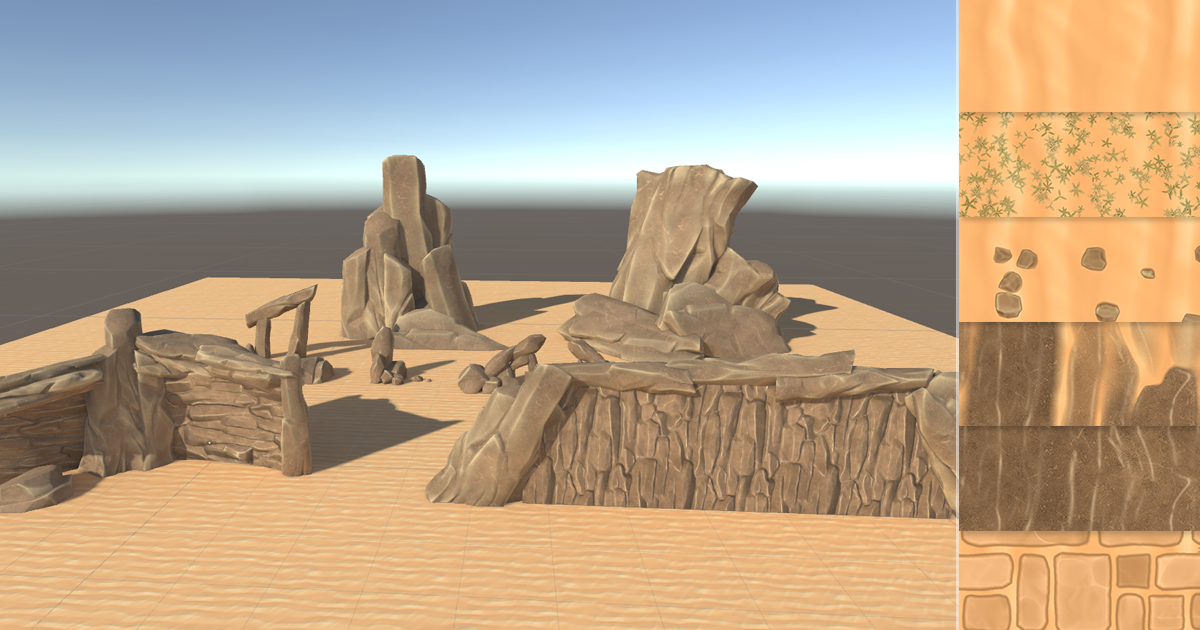Stylised Desert Rocks & Textures (PBR) | 3D Landscapes | Unity Asset Store