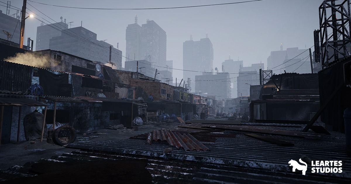 Future Slums Abandoned /Post-ApocalypticDistrict | 3D Environments ...