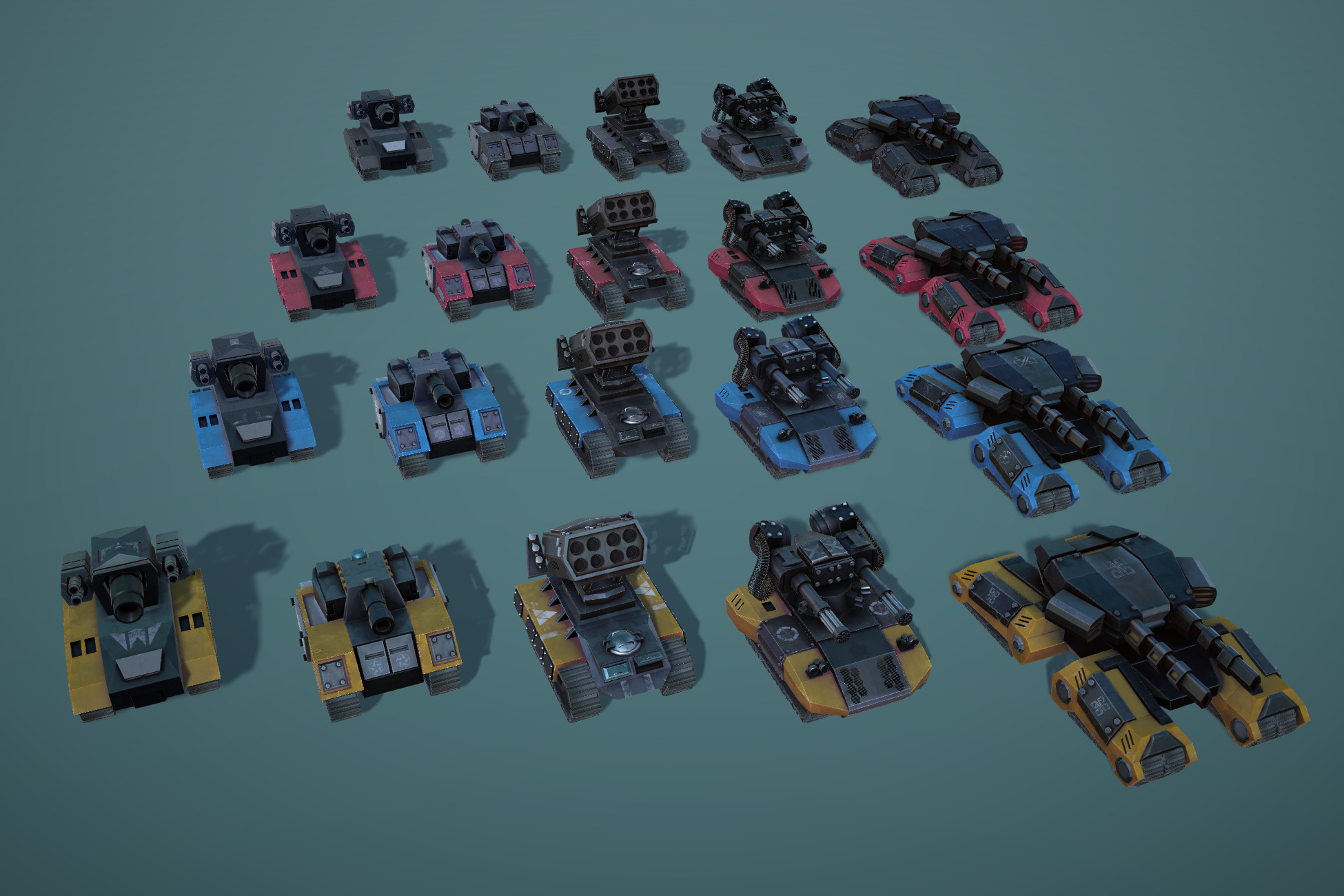 Modular Stylized Tanks Pack | 3D Land | Unity Asset Store