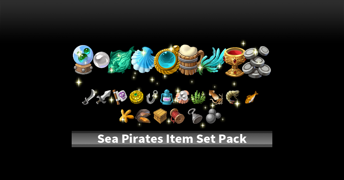 Sea Pirates Item Set Pack | 2D Icons | Unity Asset Store
