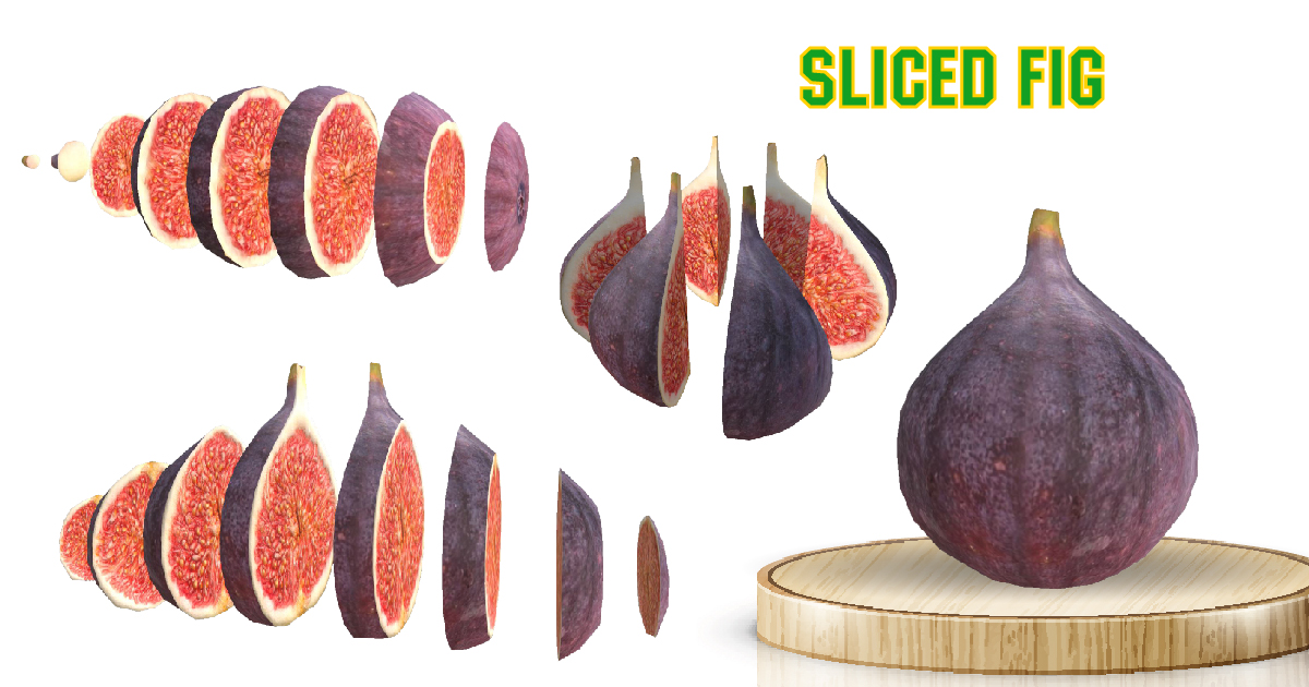 Food Slice Fig | 3D Food | Unity Asset Store