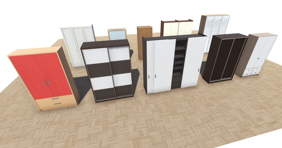 Wardrobe Collection 1 | 3D Furniture | Unity Asset Store