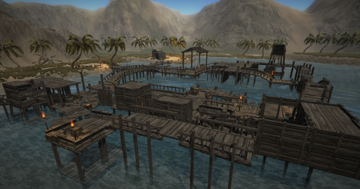 Fishing Wharf and Scaffolding | 3D Landscapes | Unity Asset Store