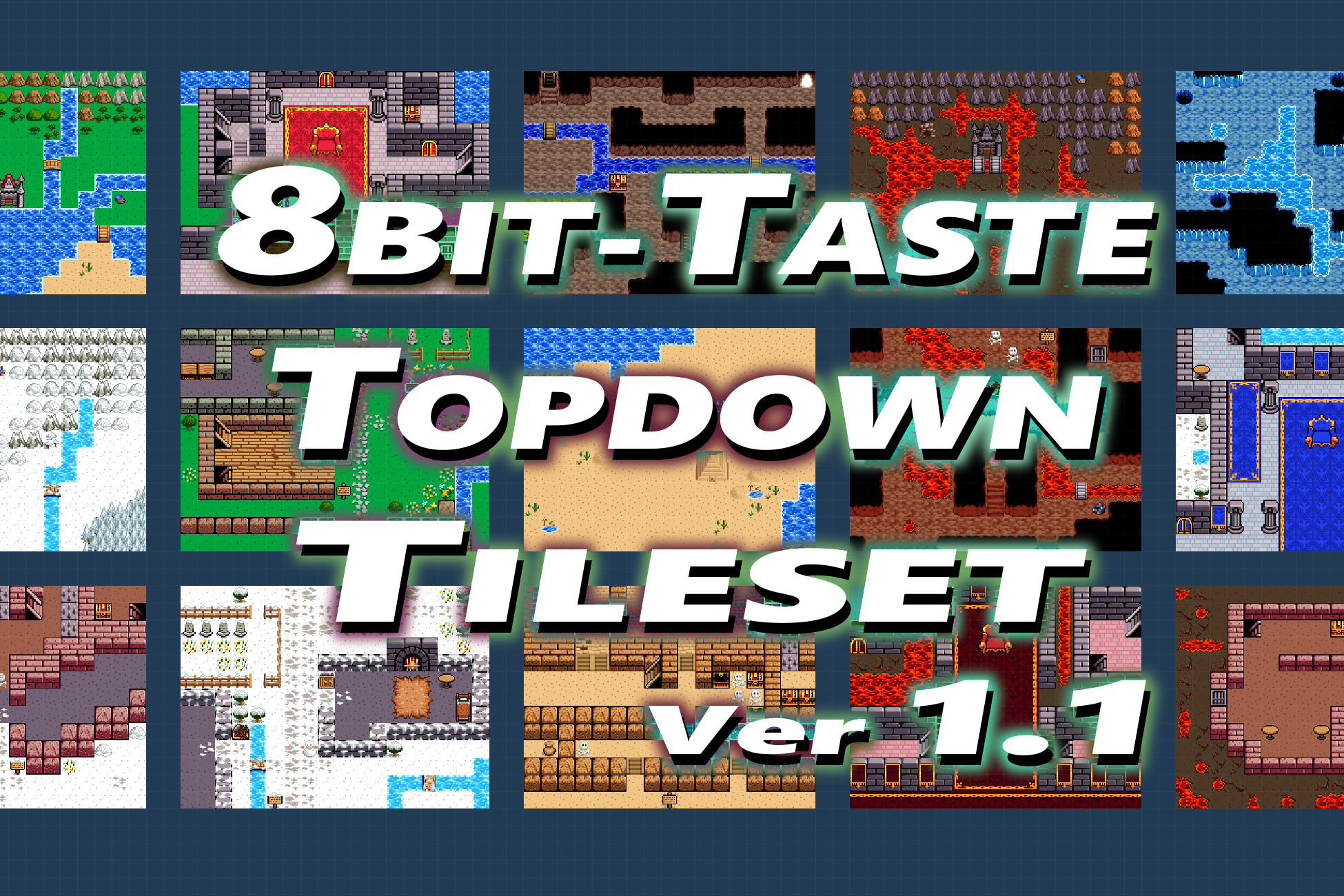 8BIT-TASTE TOPDOWN TILESET by Heart_Heat_Gimmick!