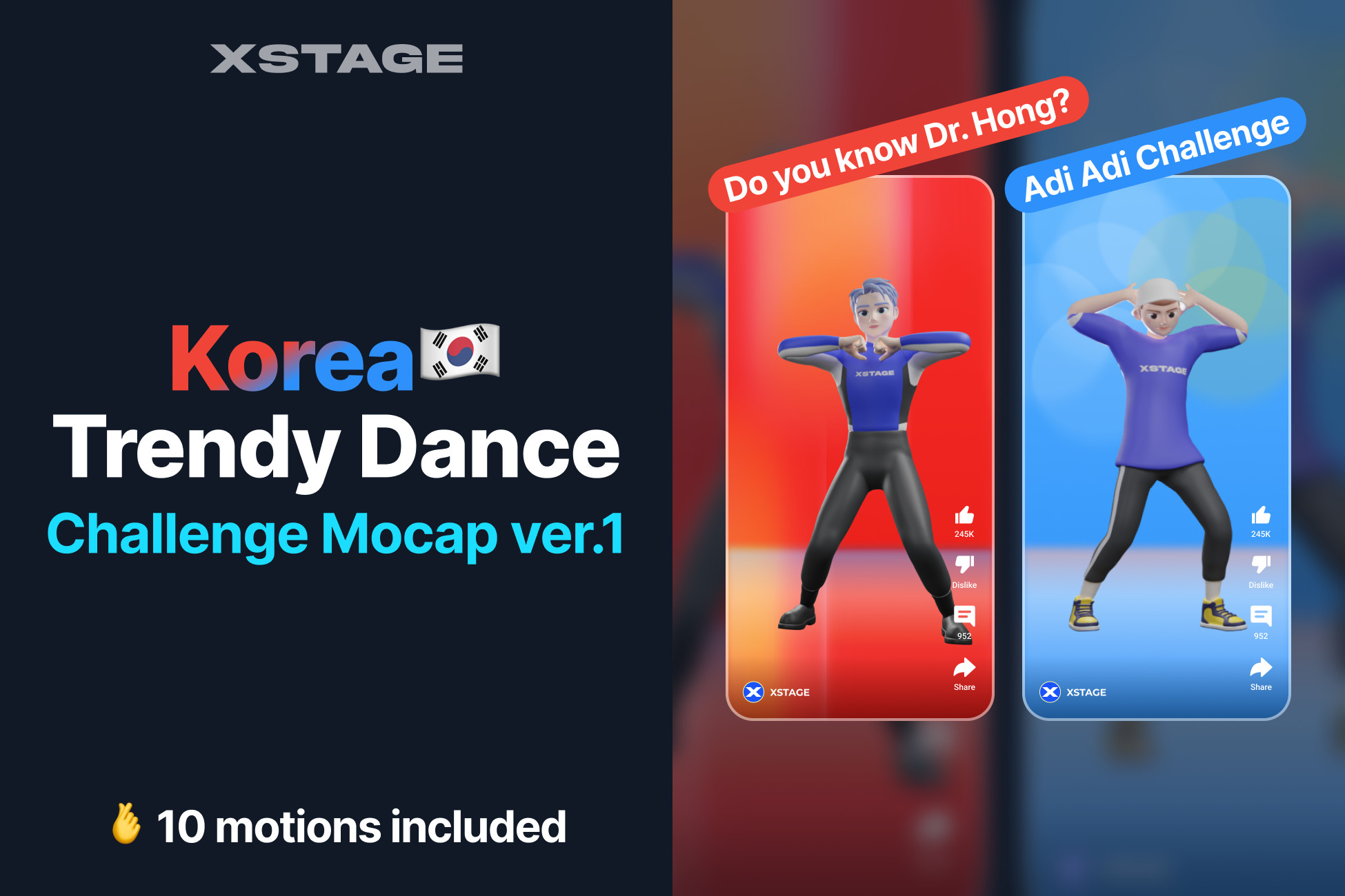 Korea Trendy Dance Challenge Mocap Pack [ver1] | 3D Animations | Unity ...