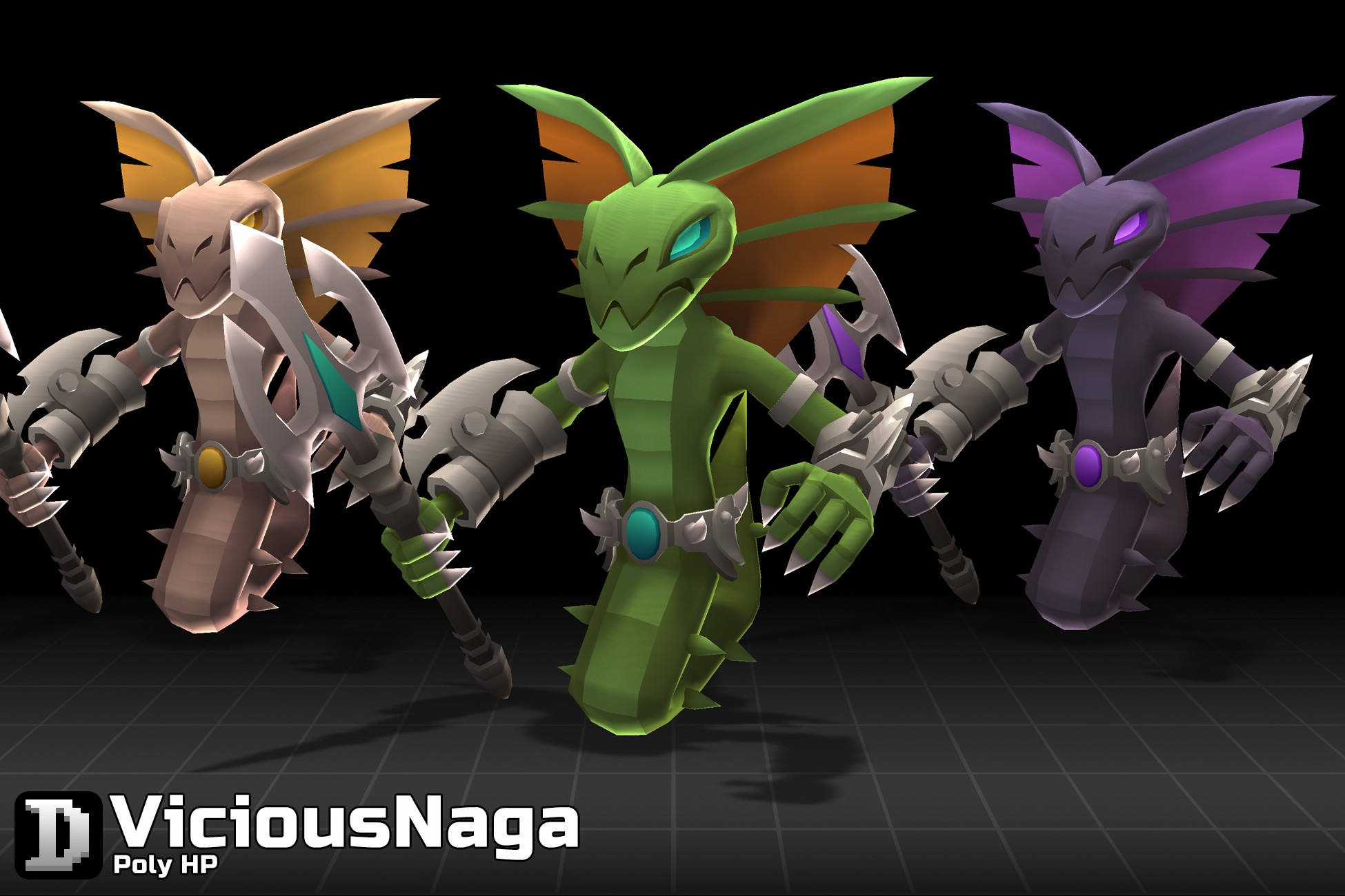 Poly HP - ViciousNaga | 3D Creatures | Unity Asset Store
