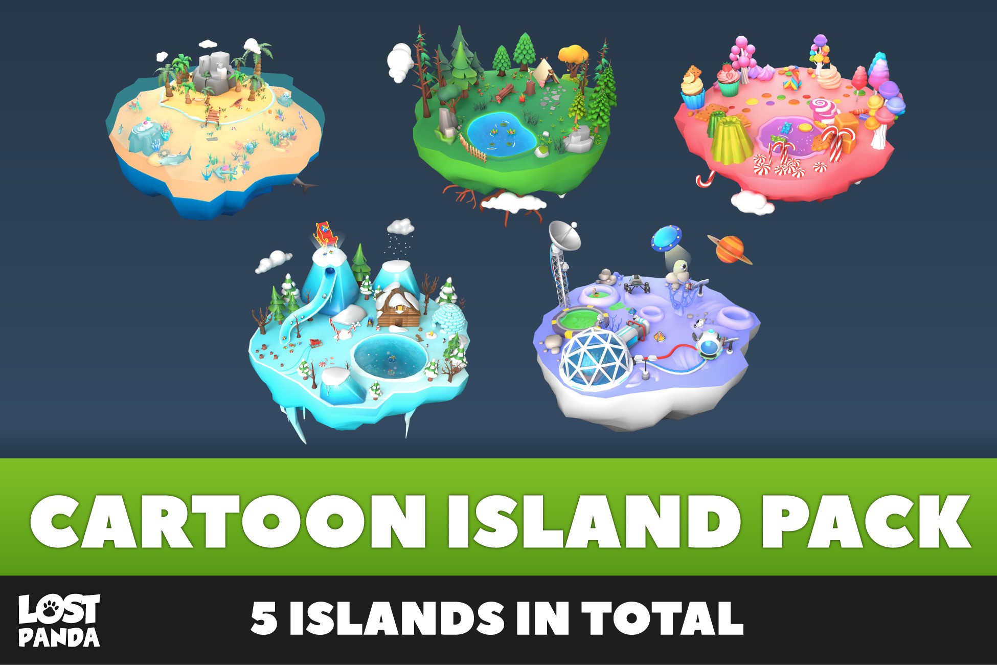 Low Poly Cartoon Island Pack - 3D | 3D Environments | Unity Asset Store