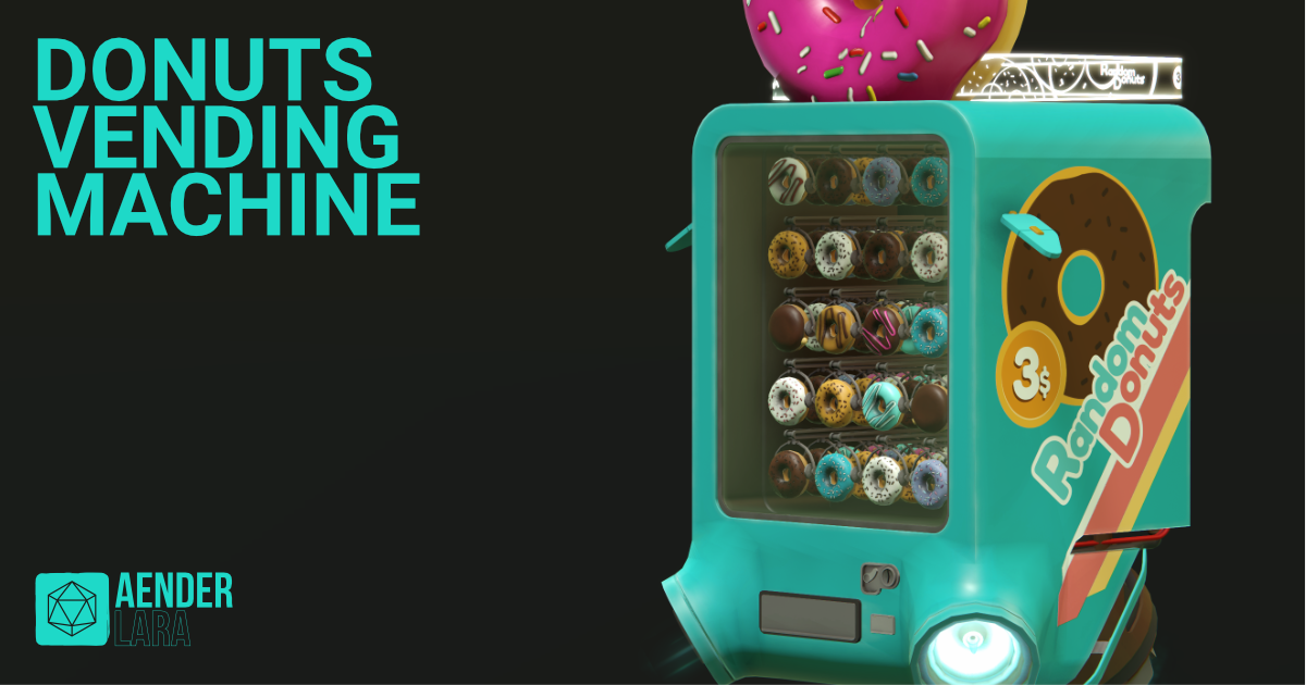 Donuts Vending Machine - Scifi Vending Machine | 3D Props | Unity Asset ...