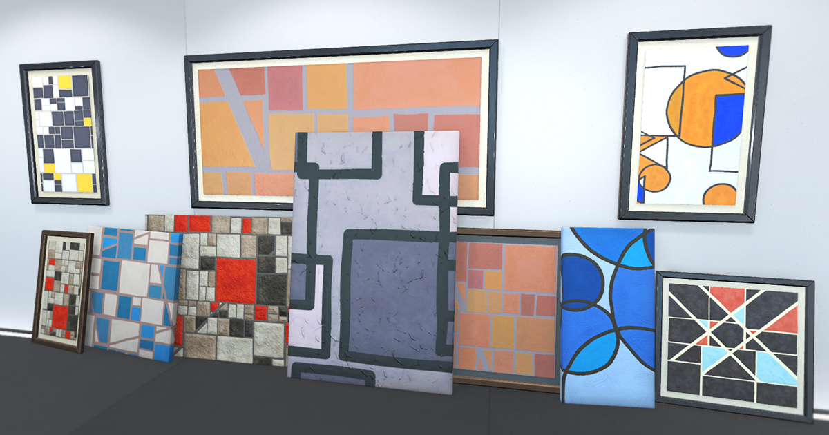 Geometric Paintings | 3D Props | Unity Asset Store
