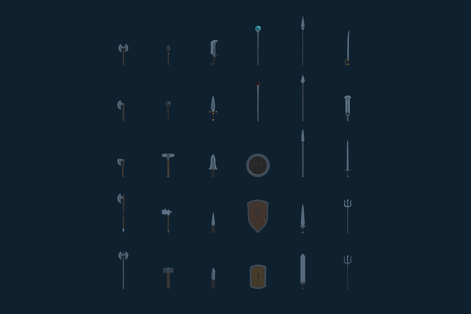 Simple Weapon Package (Stylized, Hand-painted, Game-ready, 3D) #1 | 3D ...