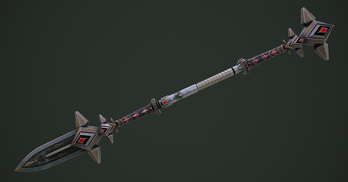 Combat staff 1 3d model | 3D Weapons | Unity Asset Store