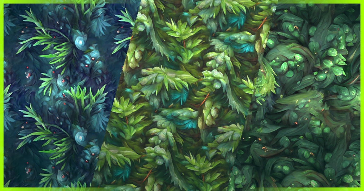 Grass: Pine Forest -- 20 TEXTURES -- (Hand-painted, Seamless) #2 | 2D ...