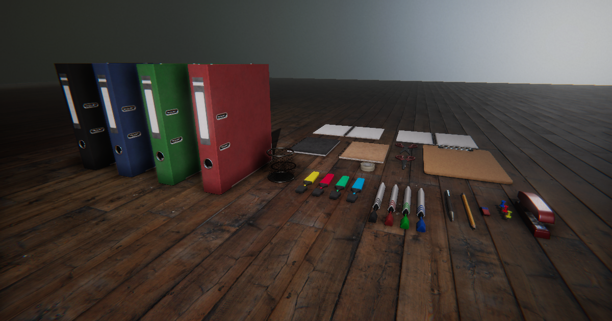 PBR Office Stationary Game-ready | 3D 소품 | Unity Asset Store