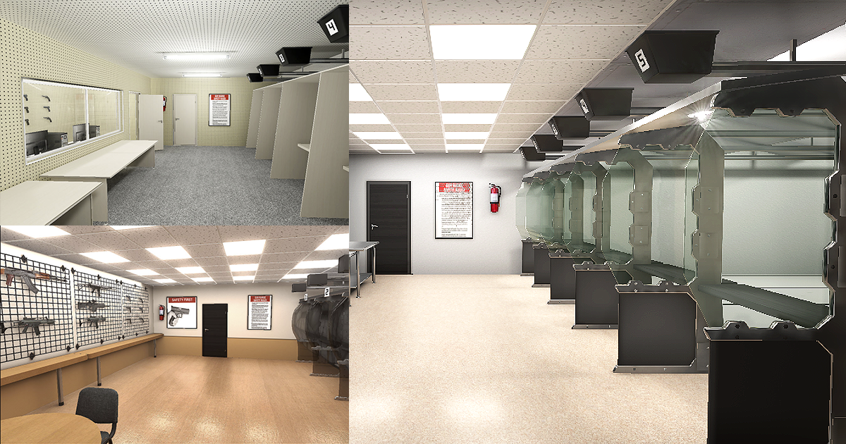 Shooting Range Interiors | 3D Urban | Unity Asset Store