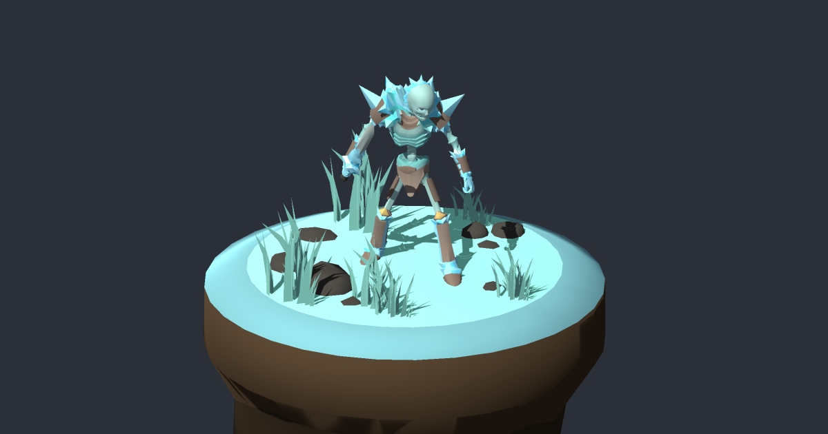 Medieval Fantasy - Ice Skeleton | 3D Creatures | Unity Asset Store