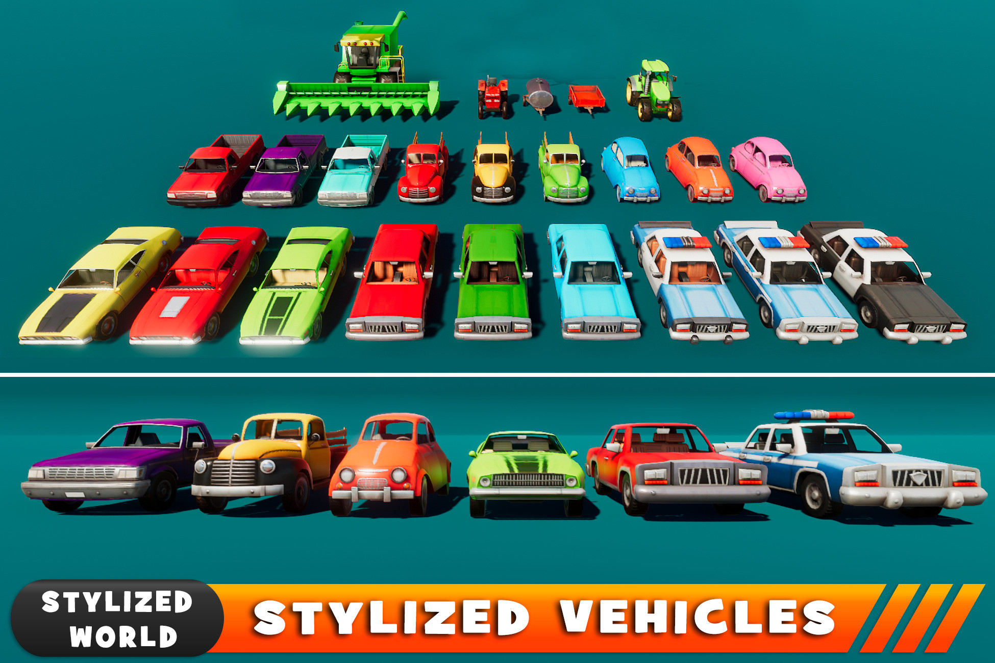 Stylized Vehicles | 3D 지상 | Unity Asset Store