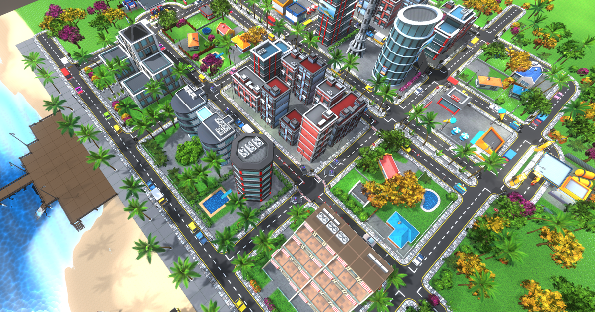 Cool Cartoon World - Low Poly, Modular Asset Pack | 3D Urban | Unity ...