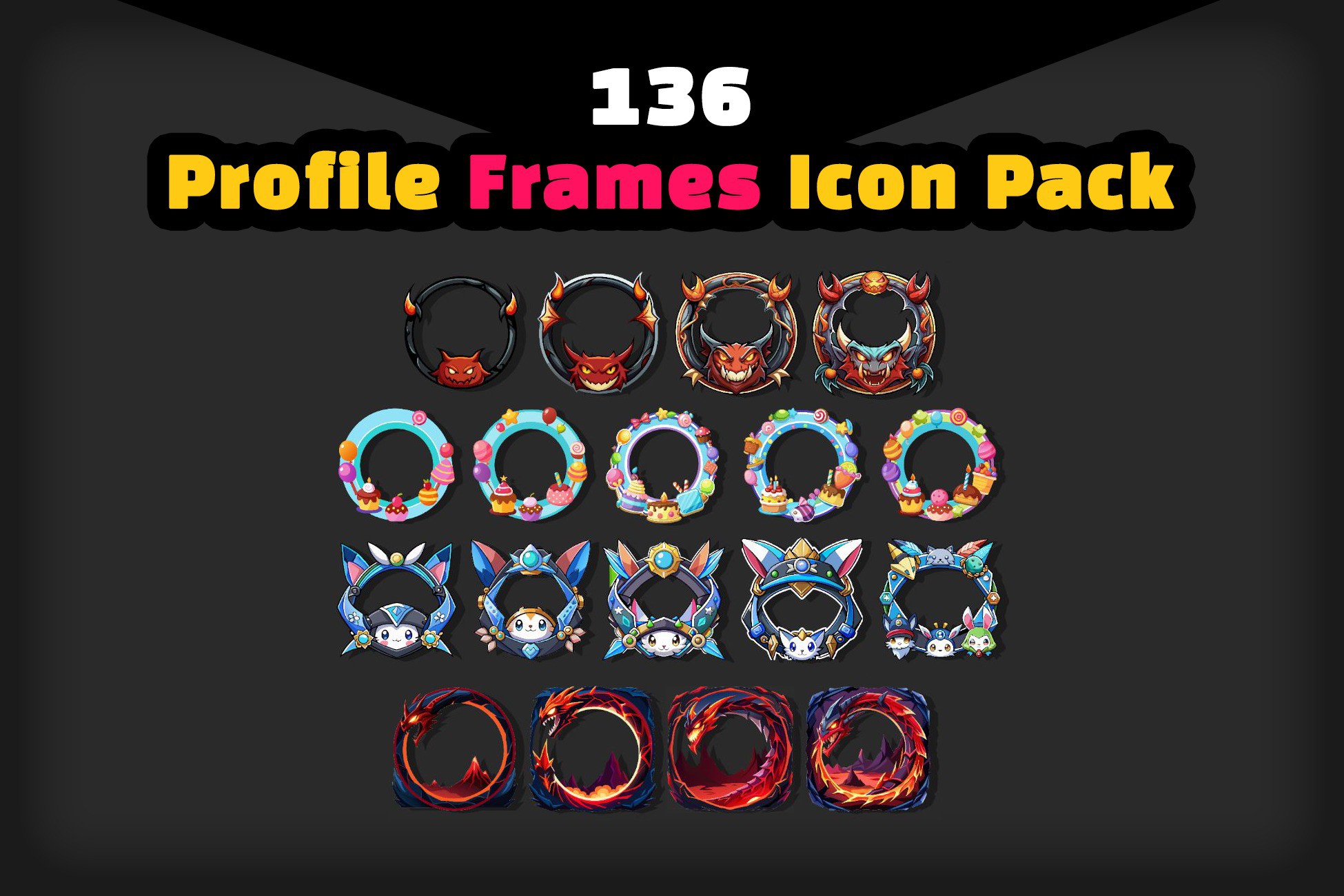 ProfileFramesIconPack | 2D Icons | Unity Asset Store