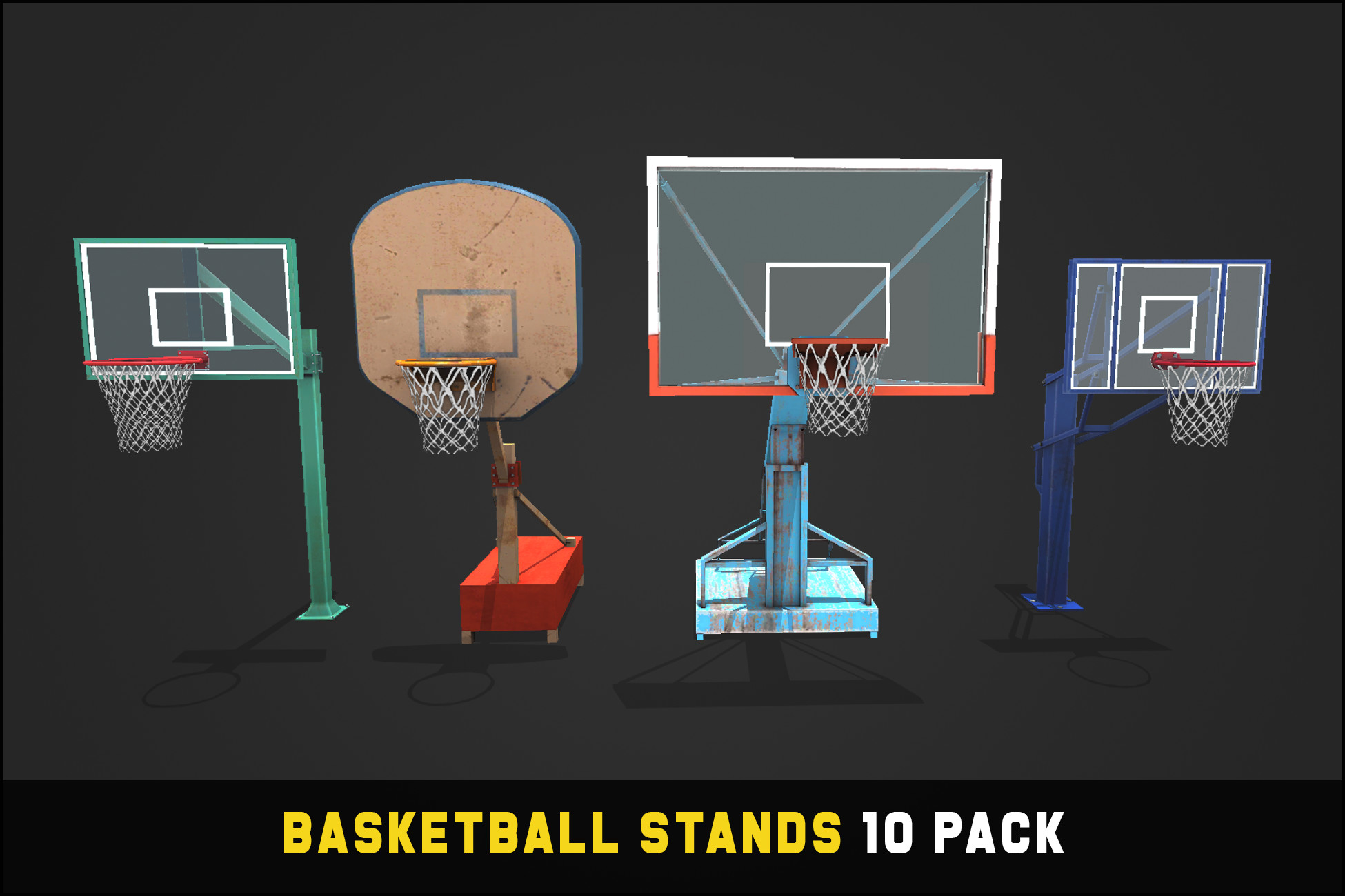 Basketball Stands 10 Pack | 3D 소품 | Unity Asset Store
