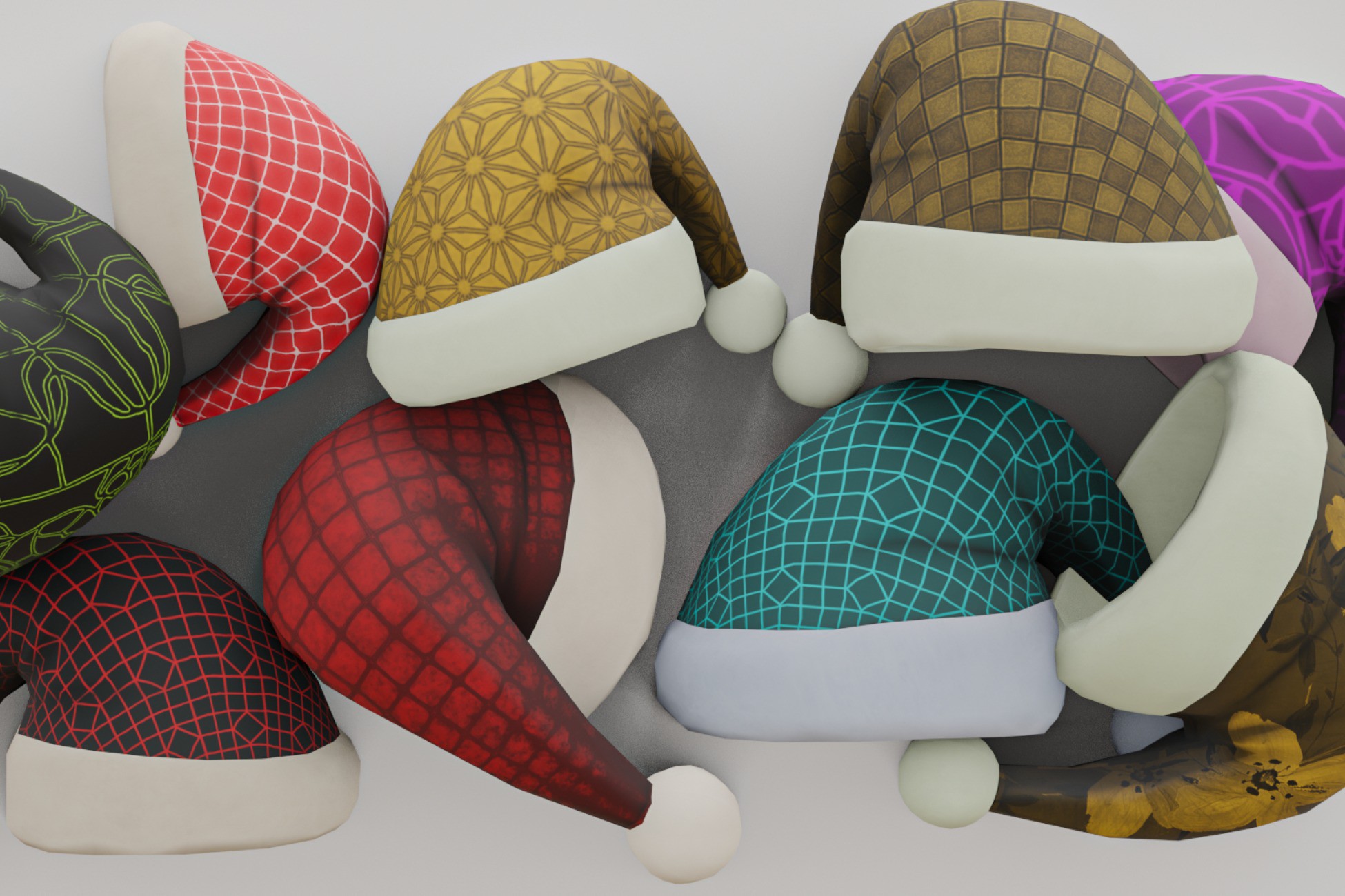 Santa Hat Pack +100 Prefab | 3D Clothing | Unity Asset Store